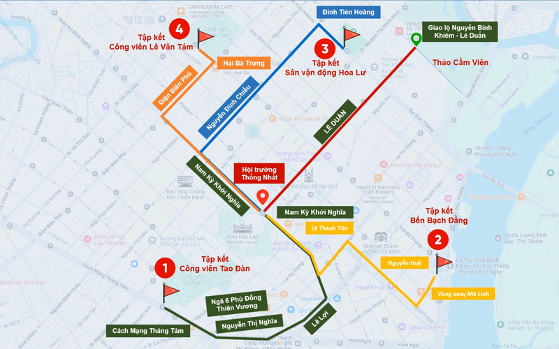 Chi tiết map diễu binh 30/4? Tuyến đường di chuyển các khối diễu binh ...